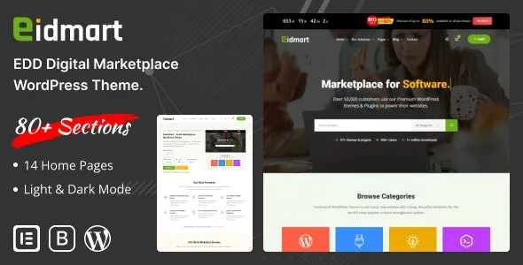 Eidmart | Digital Marketplace WordPress Theme v2.5 - Eklenti Market